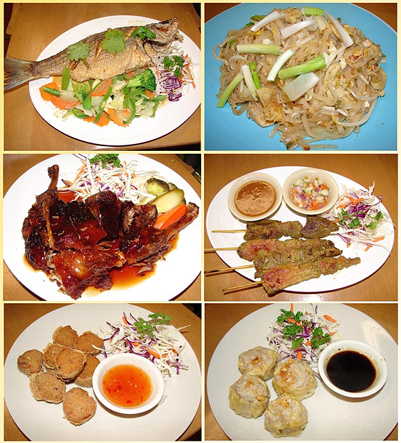 Sabai Food Gallery - Some tasty selections from the menu displayed here